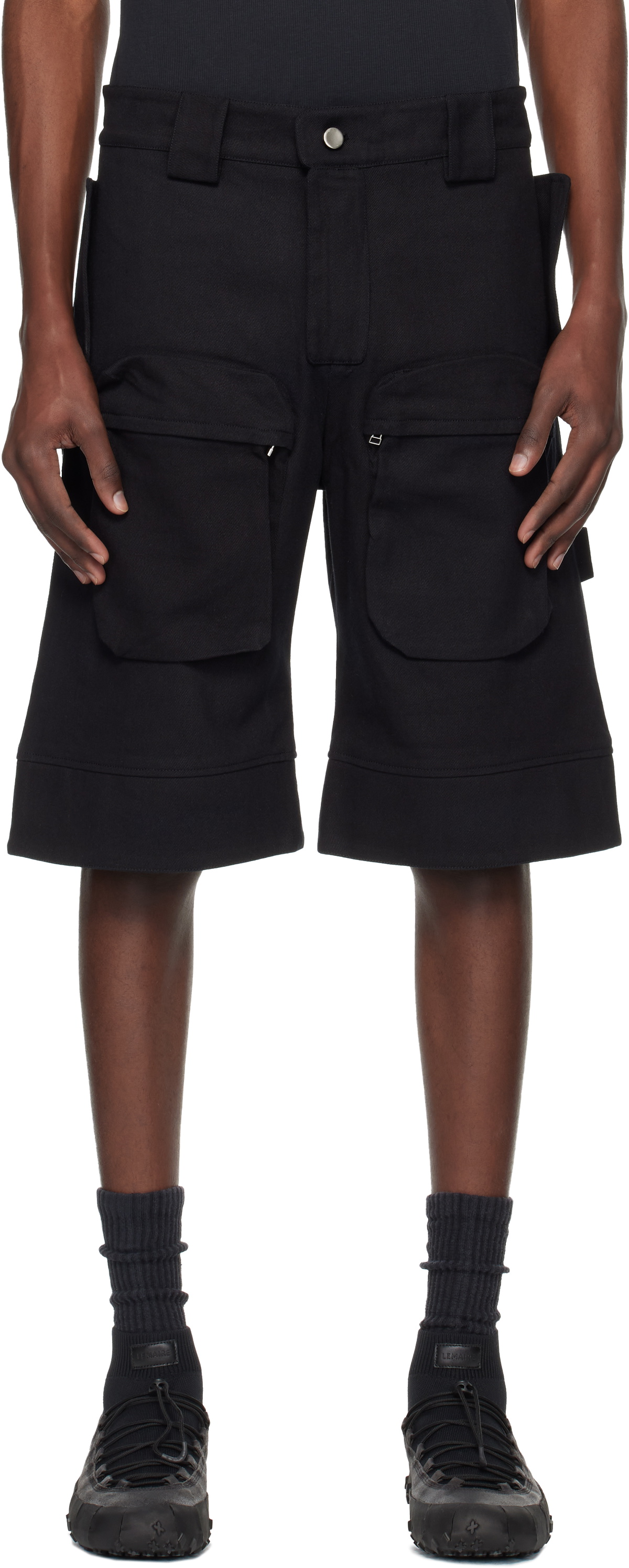 Tondolo Black Cargo Shorts Tondolo