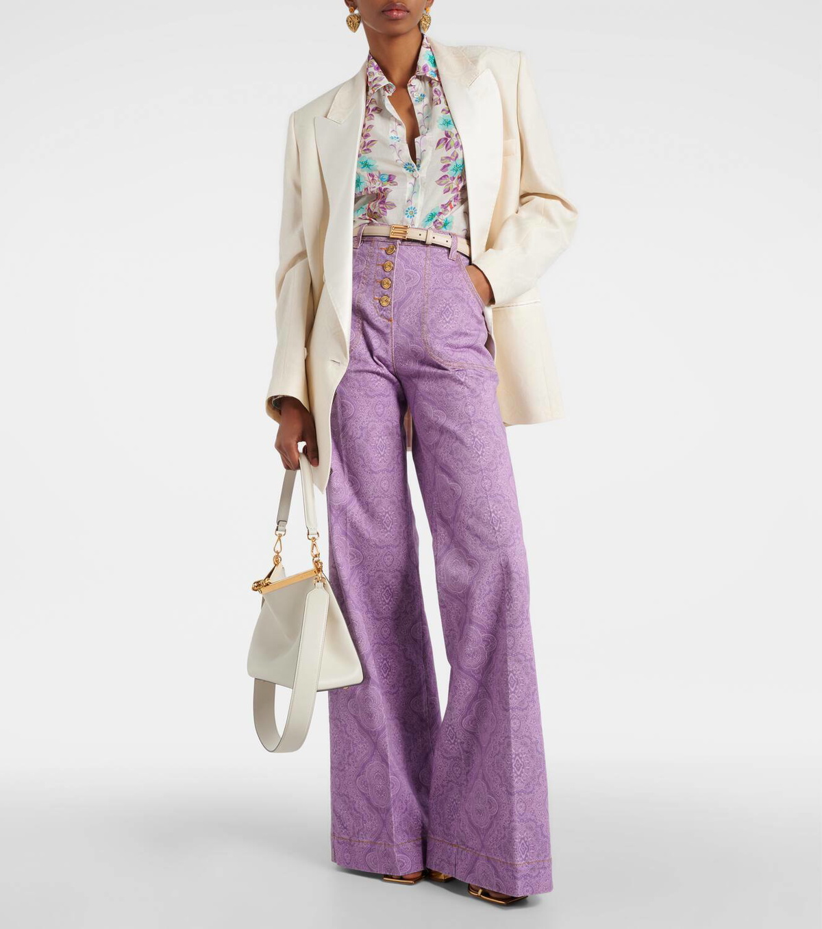 Etro Printed flared jeans Etro