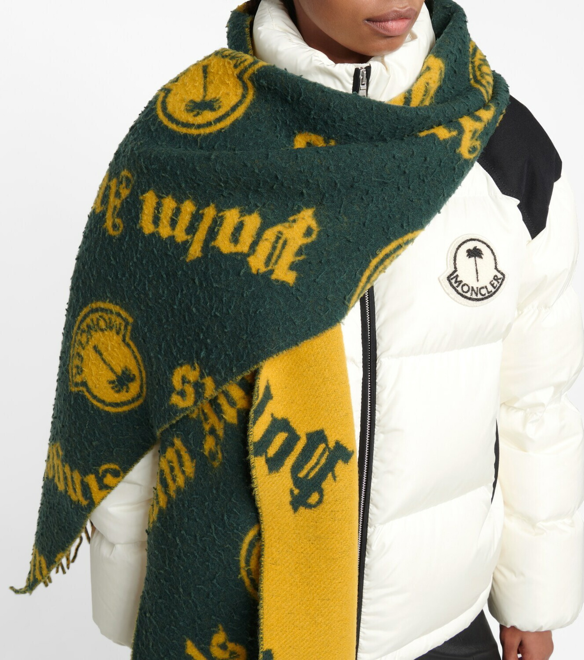 Moncler Genius - 8 Moncler Palm Angels logo wool scarf Moncler Genius