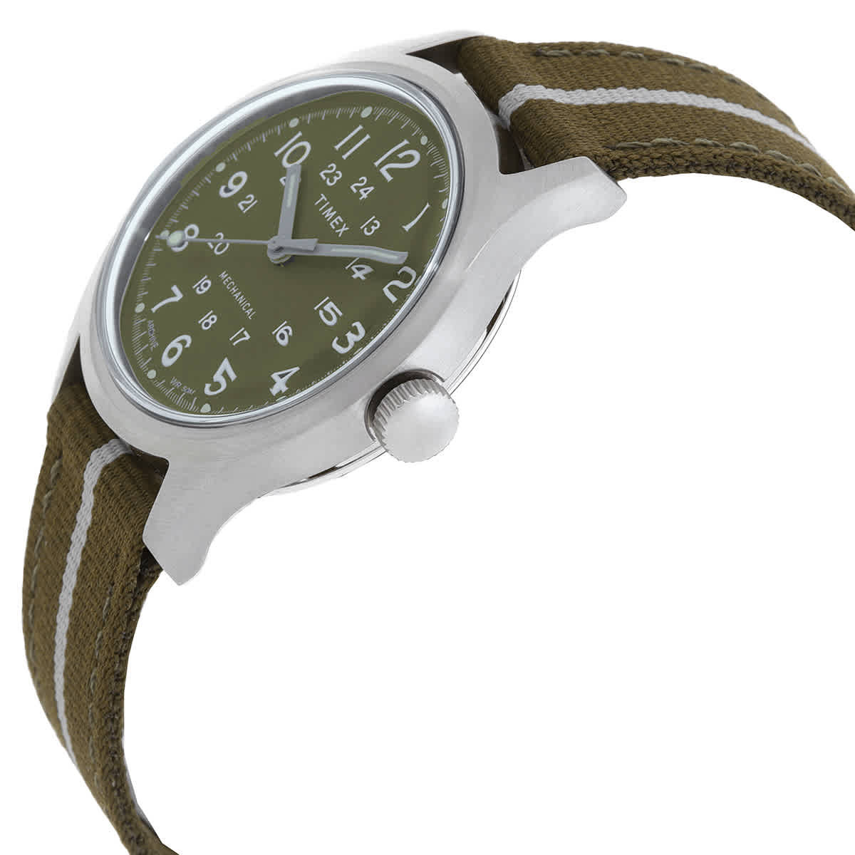 Timex MK1 Hand Wind Green Dial Mens Watch TW2U69000 Timex