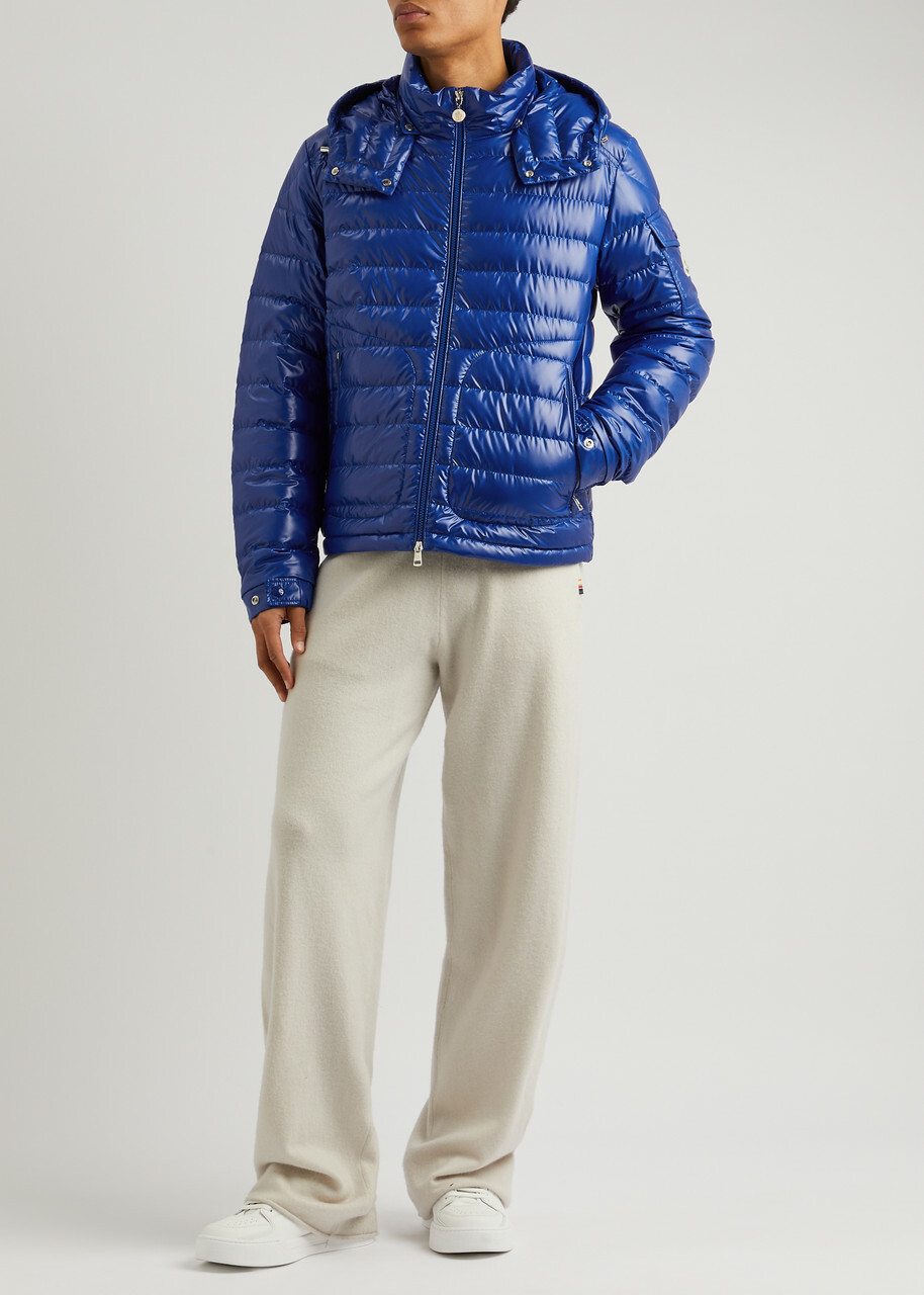 Moncler Lauros Quilted Shell Jacket Bright Blue 3, Men's Designer Shell ...