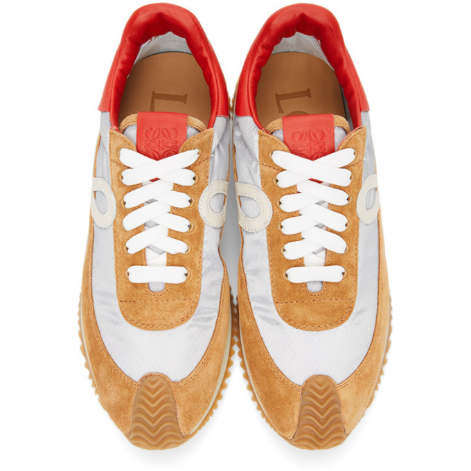 Loewe Grey and Tan Flow Runner Sneakers Loewe