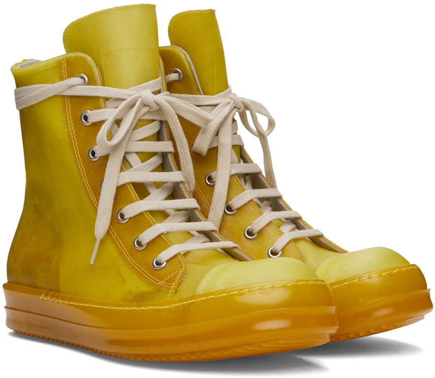Rick Owens Yellow Transparent Sneakers Rick Owens