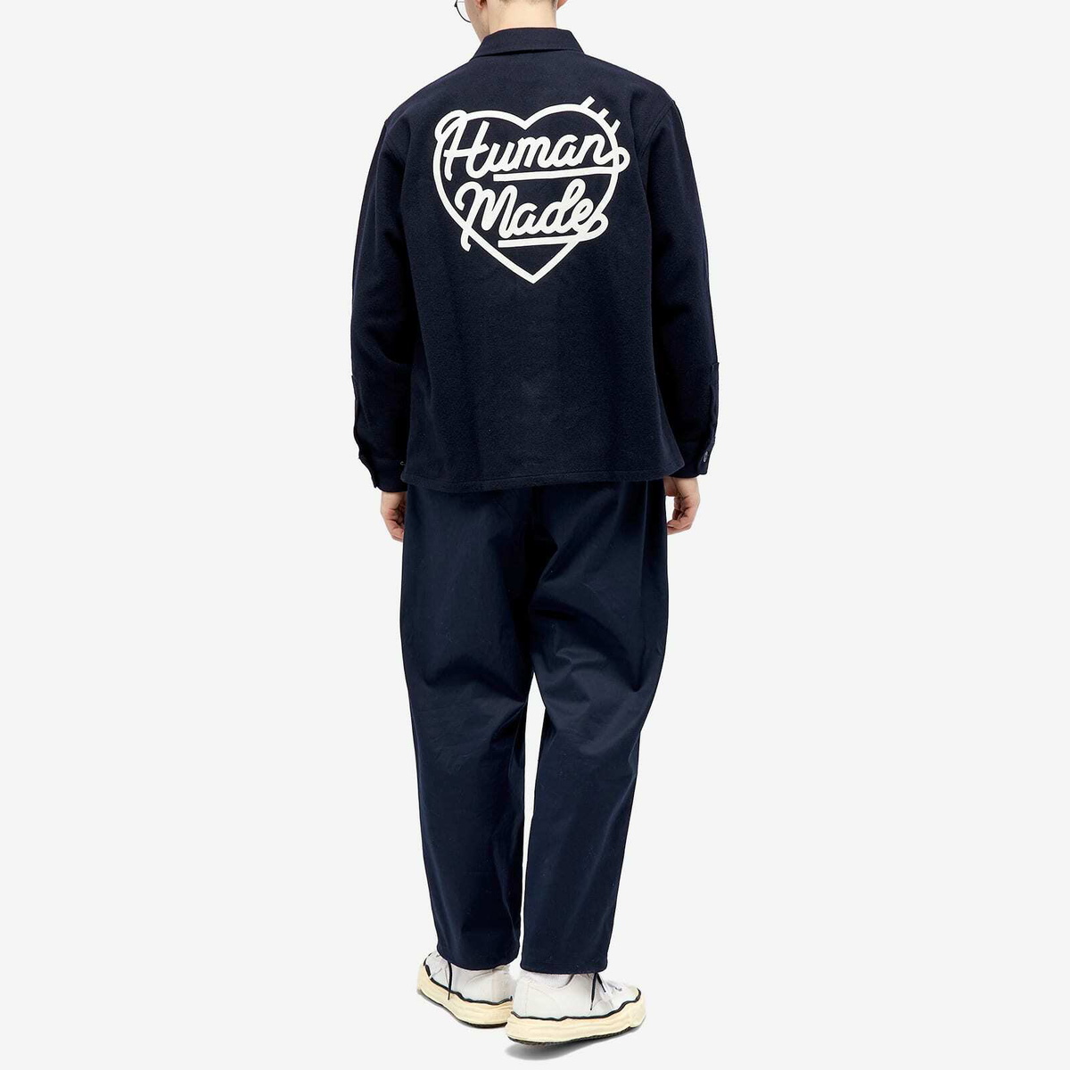 Human Made Men's Wool CPO Overshirt in Navy Human Made