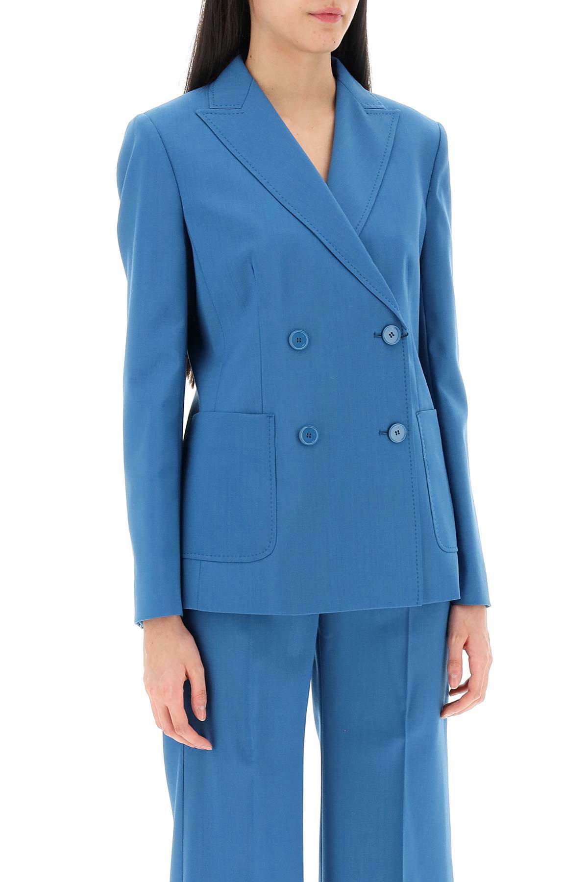 WEEKEND MAX MARA 'nervoso' double-breasted jacket in light wool Light blue Weekend Max Mara