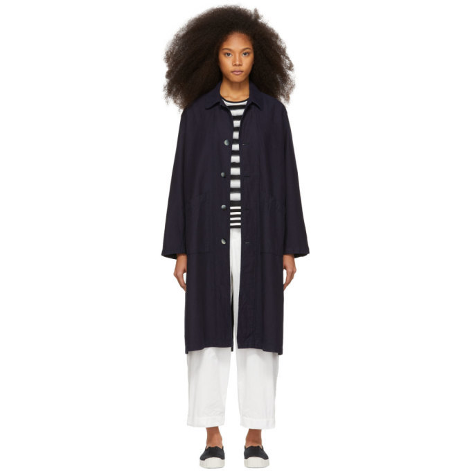 Blue Blue Japan Indigo Cowboy Duster Coat Blue Blue Japan