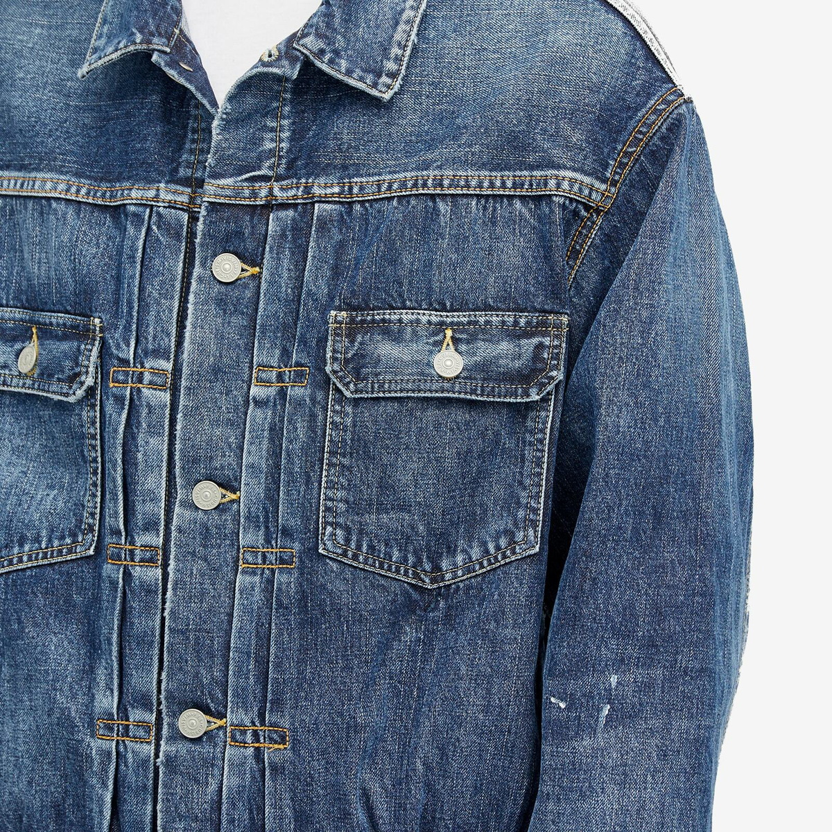 Visvim Men's 0XX DMGD-00 Denim Jacket in Blue Visvim
