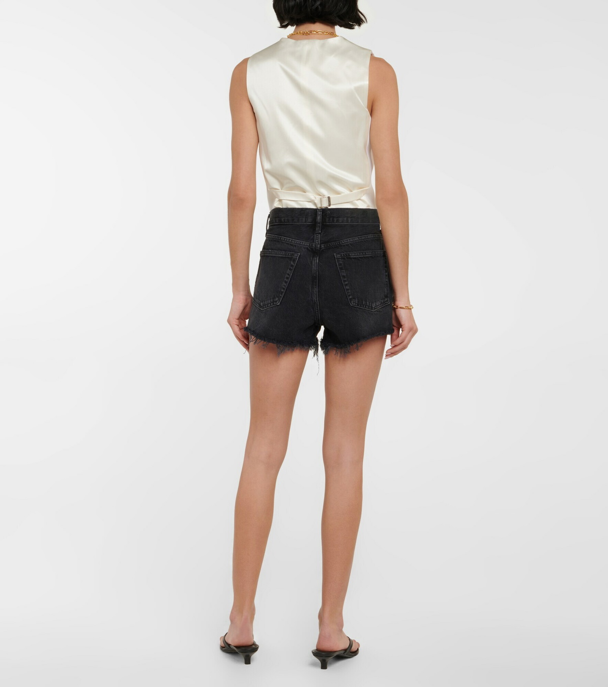 Agolde - Parker high-rise denim shorts AGOLDE