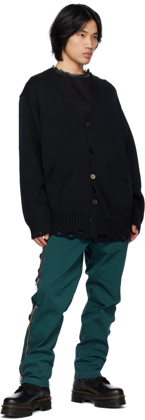 Undercoverism Black Distressed Cardigan Undercoverism