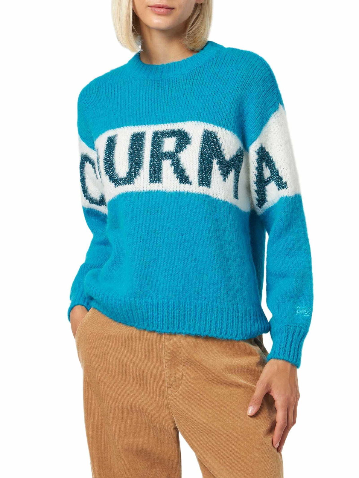 MC2 Saint Barth Woman Boxy Shape Soft Sweater With Courma Jacquard ...