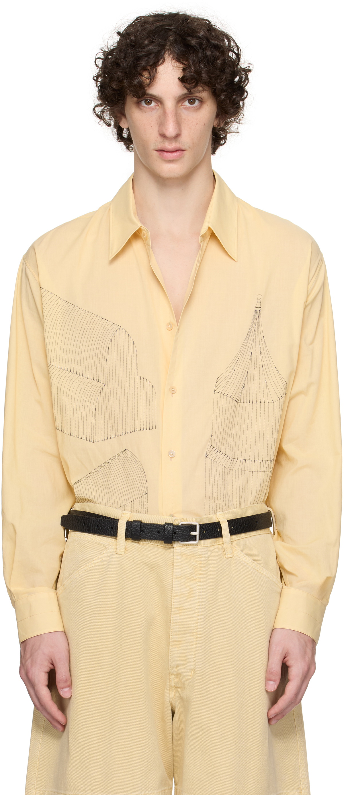 LEMAIRE Beige Philippe Weisbecker Relaxed Shirt Lemaire