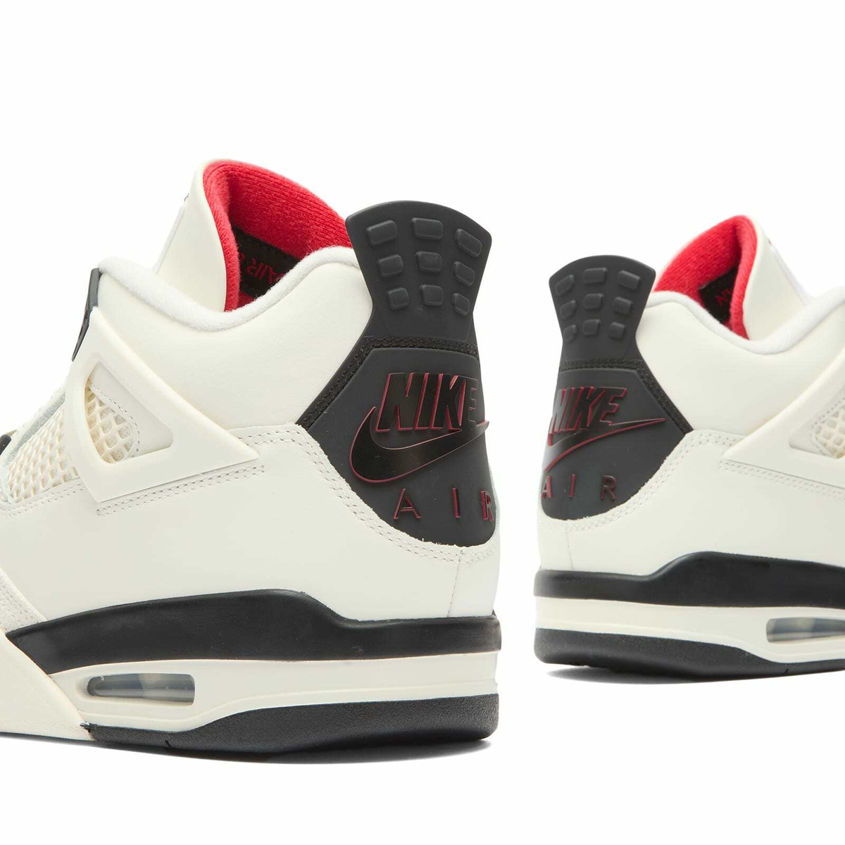 Air Jordan Men's 4 Retro Og Fc Sneaker in Sail/Black/Red Nike Jordan Brand