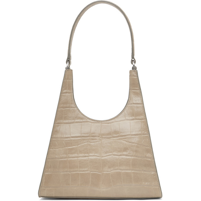 Staud Taupe Croc Rey Bag Staud
