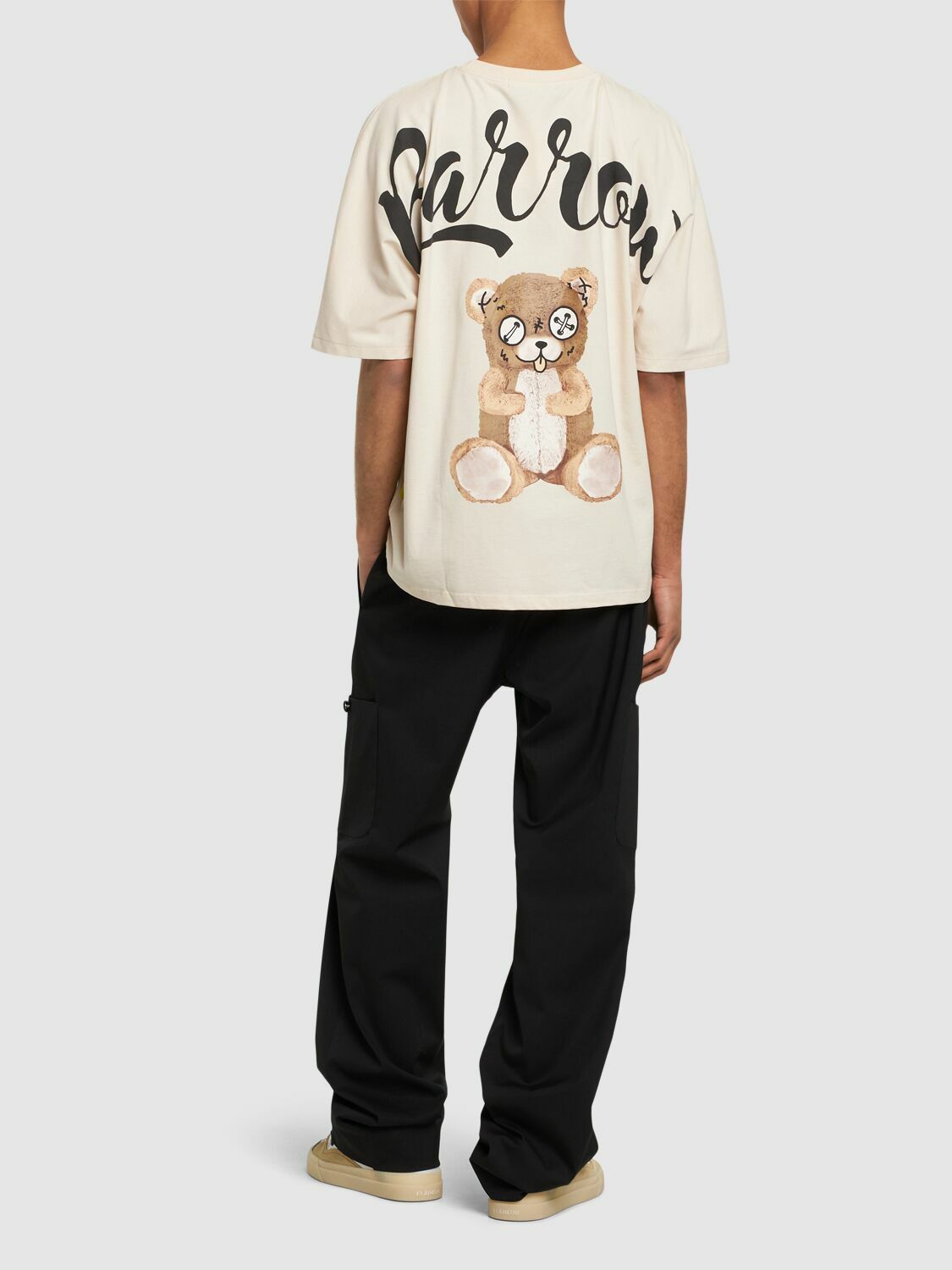 BARROW - Bear Printed Cotton T-shirt Barrow