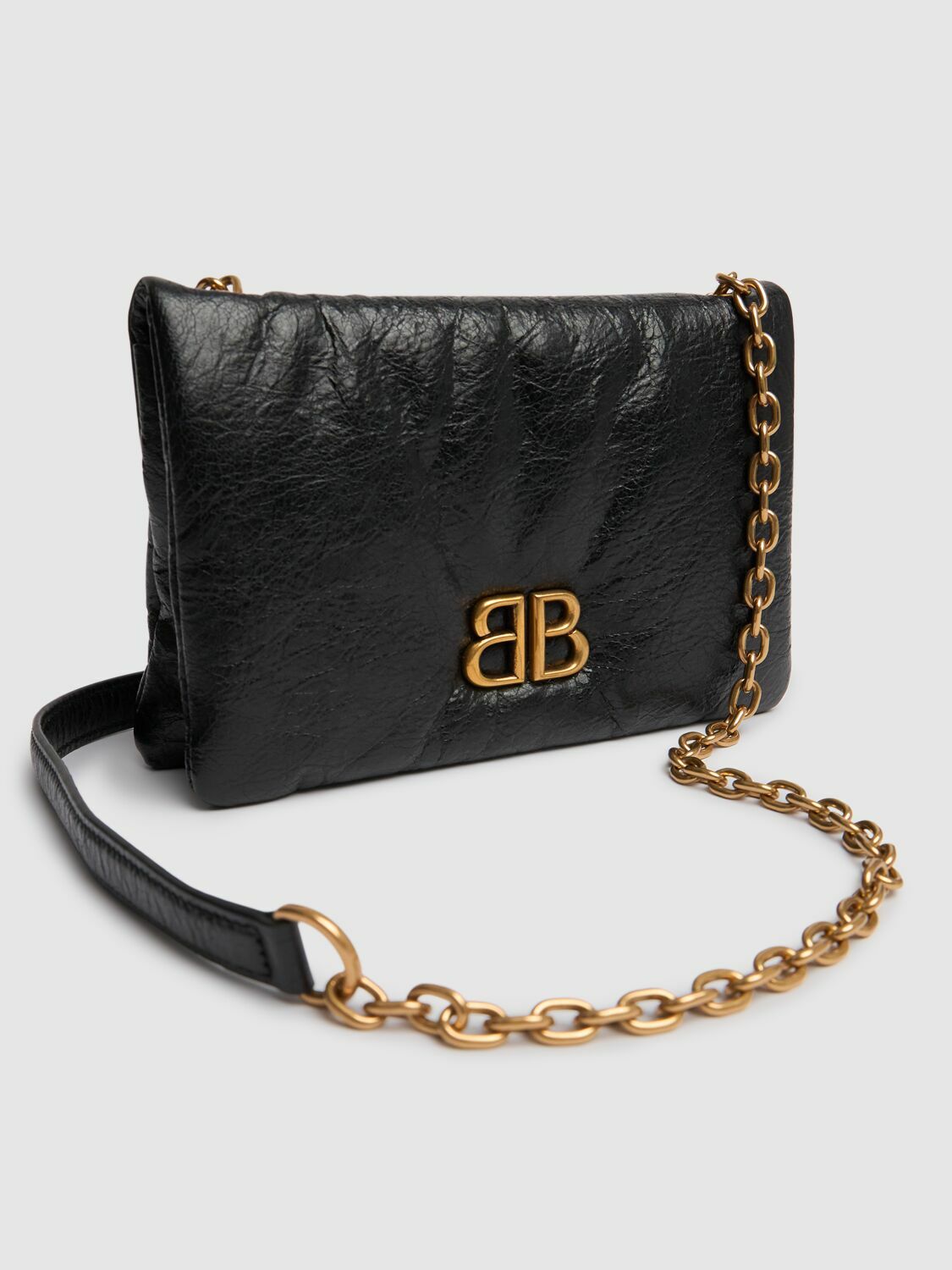 BALENCIAGA Nano Monaco Leather Shoulder Bag Balenciaga