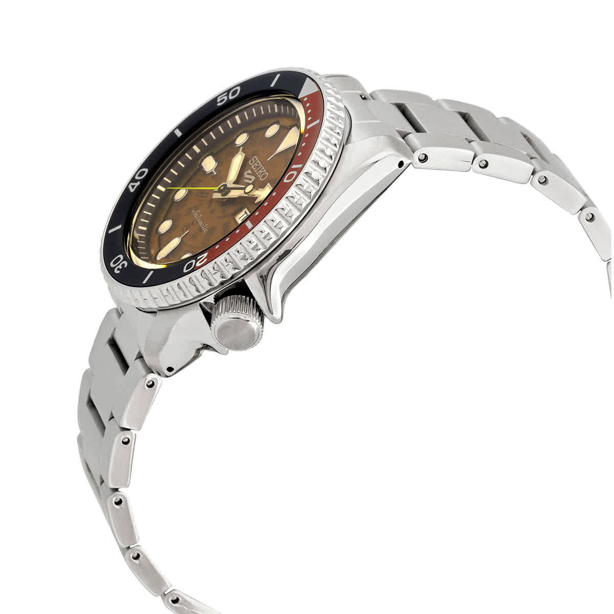 Seiko 5 Sports Automatic Brown Dial Mens Watch SRPJ47 Seiko
