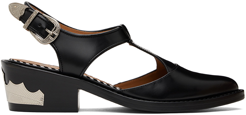 Toga Pulla Black Slingback Heels Toga Pulla