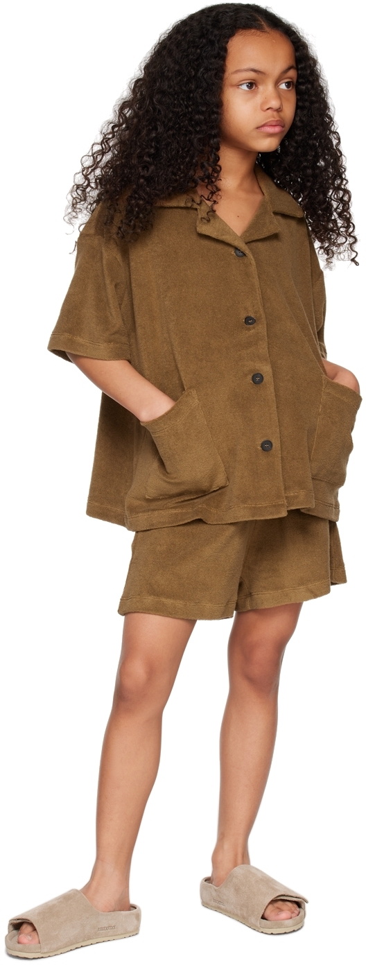 Main Story Kids Brown Boxy Shirt