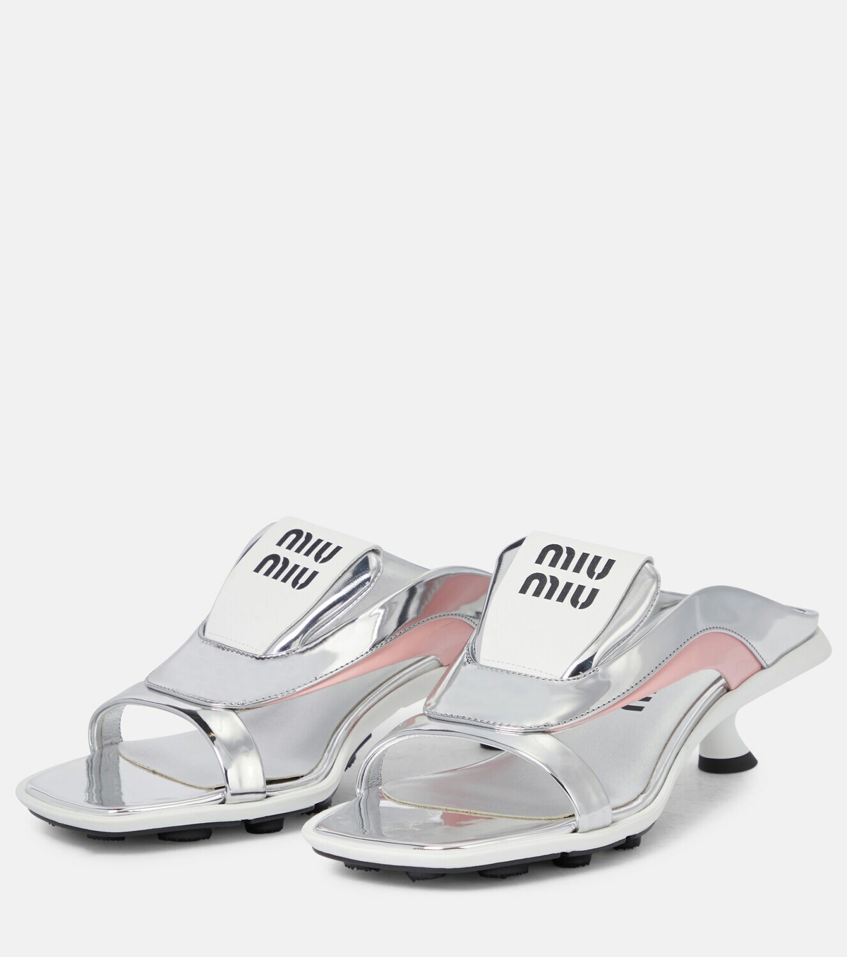 Miu Miu Metallic leather sandals Miu Miu