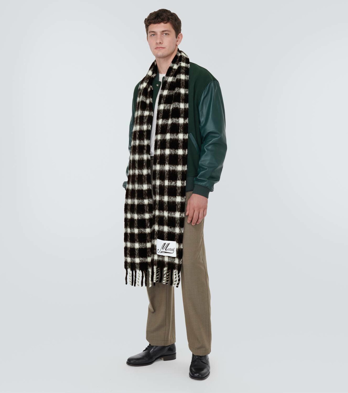 Marni Checked wool-blend scarf Marni
