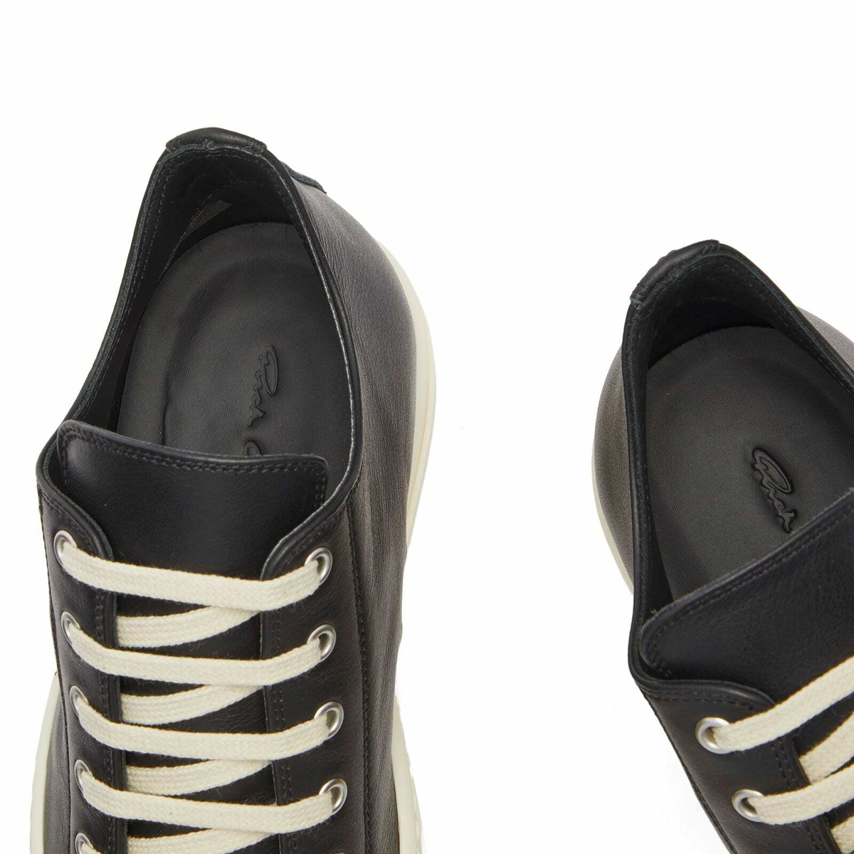 Rick Owens Women's Low Sneakers in Black/Milk Rick Owens