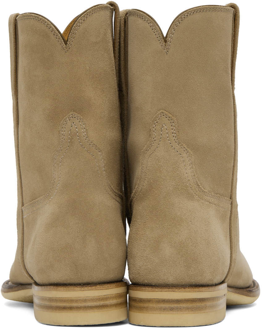 AURALEE Beige Suede Boots Auralee
