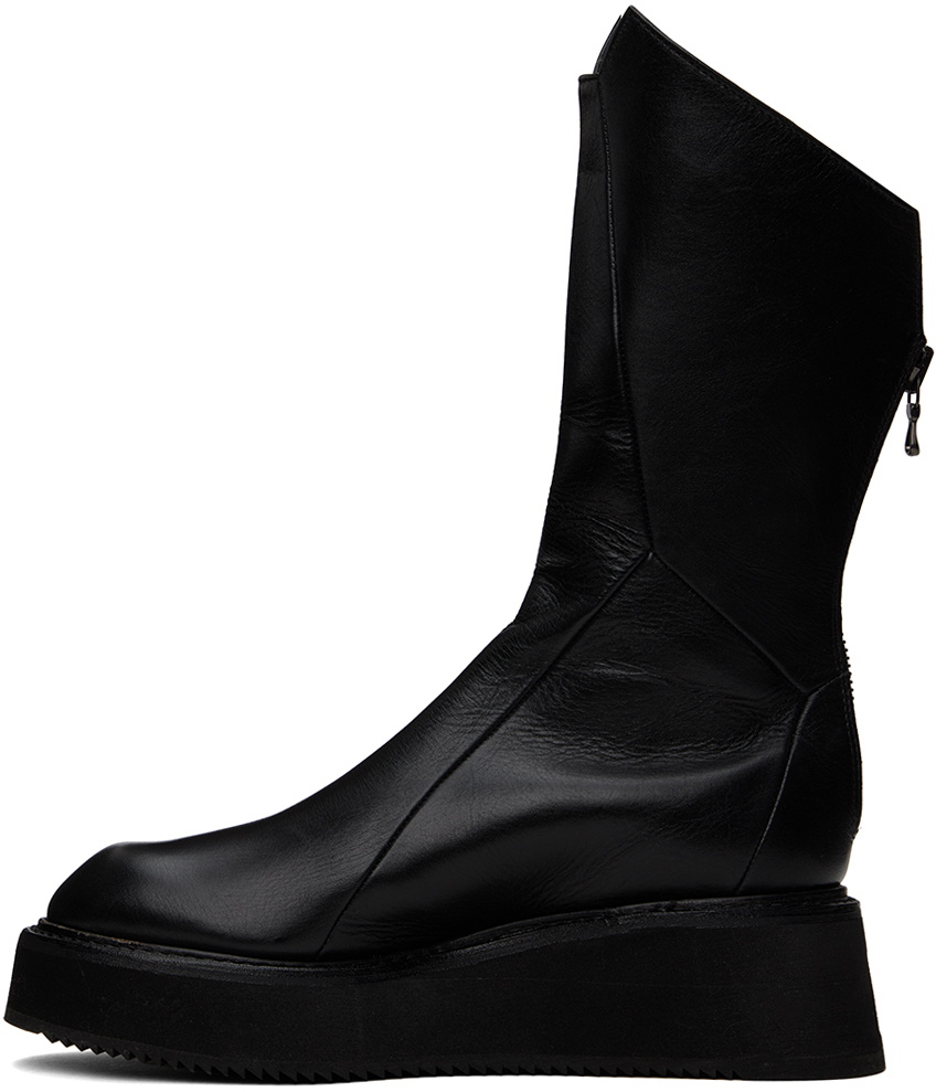 Julius Black Leather Zip-Up Boots Julius Julius Black Leather Zip-Up Boots Julius