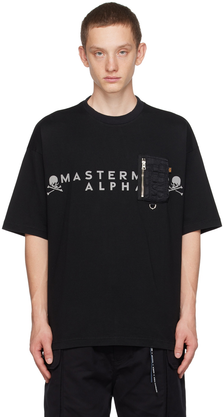 mastermind WORLD Black Alpha Industries Edition T-Shirt MASTERMIND WORLD
