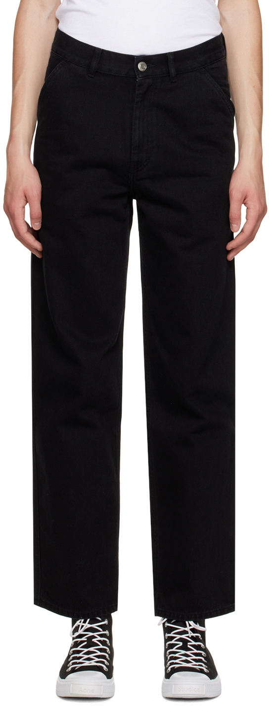 Maison Kitsuné Black Worker Jeans Maison Kitsune
