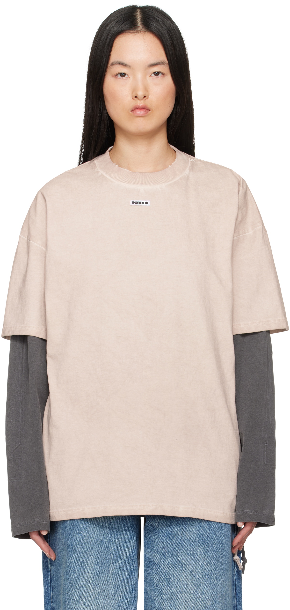 Ksubi Beige Labels Boyfriend Short Sleeve T-shirt Ksubi