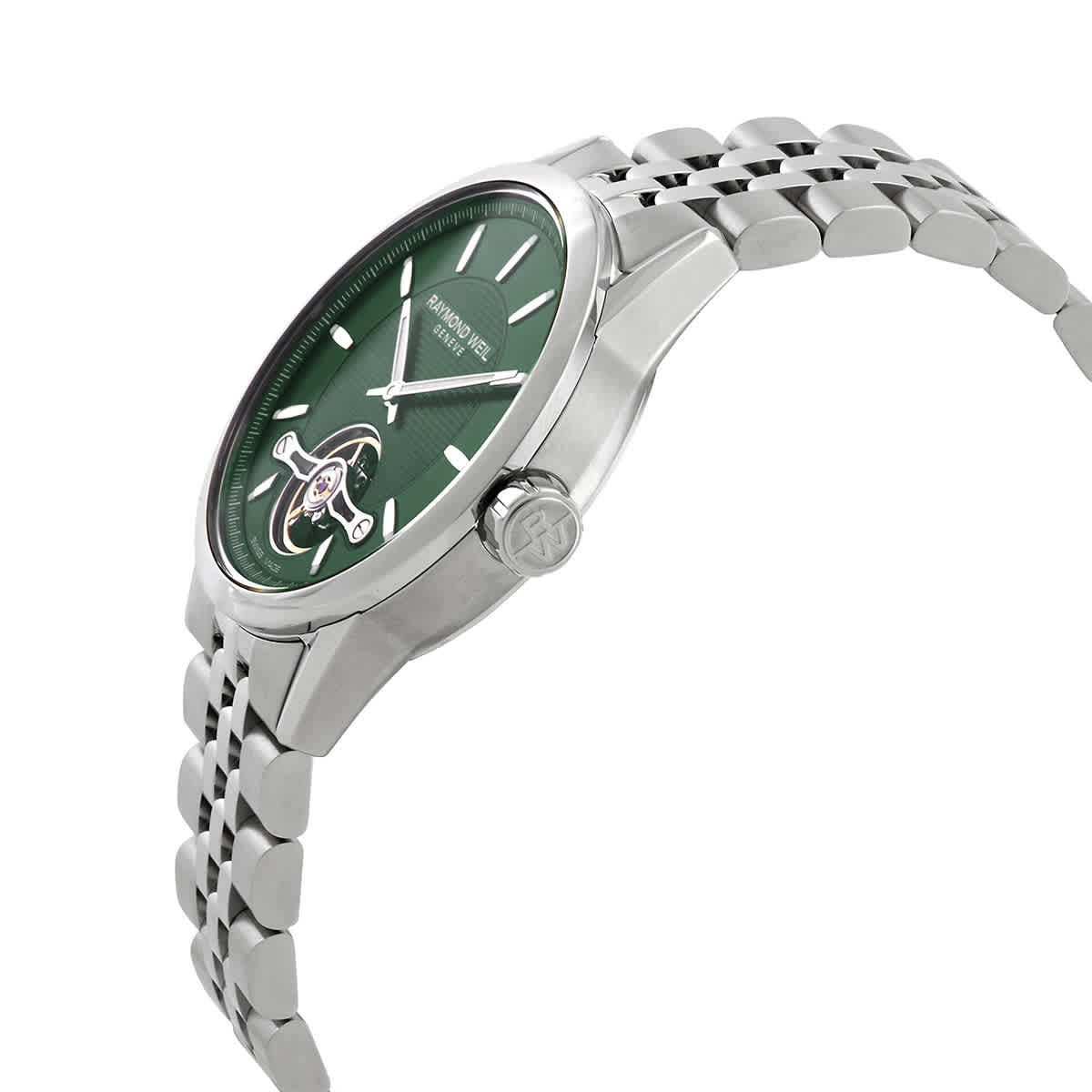 Raymond Weil Freelancer Automatic Green Dial Mens Watch 2780-ST-52001 ...