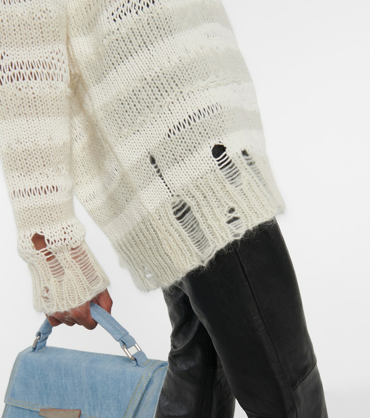 Acne Studios - Distressed cotton-blend sweater Acne Studios
