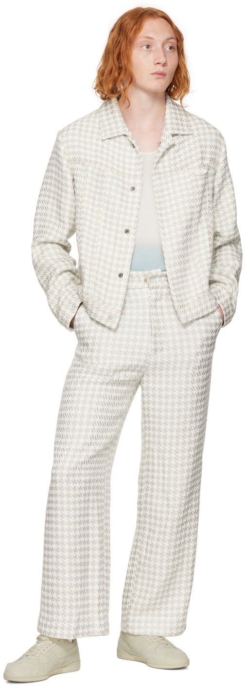 young n sang Gray Houndstooth Jacket young n sang