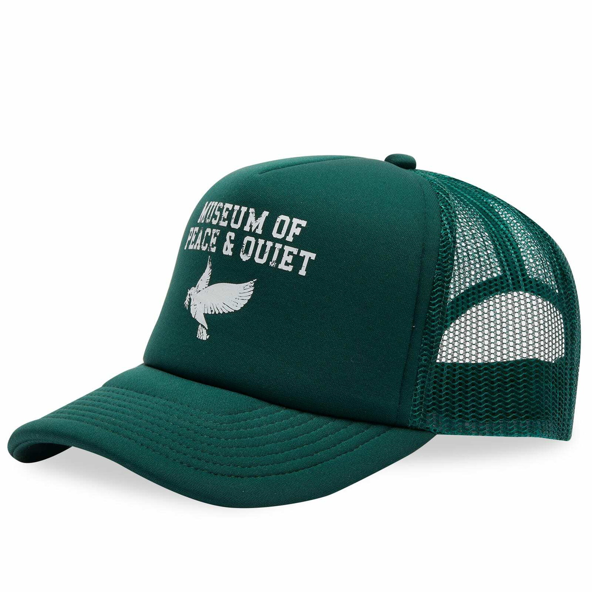 Museum of Peace and Quiet Men's P.E. Trucker Cap in Forest Museum of ...