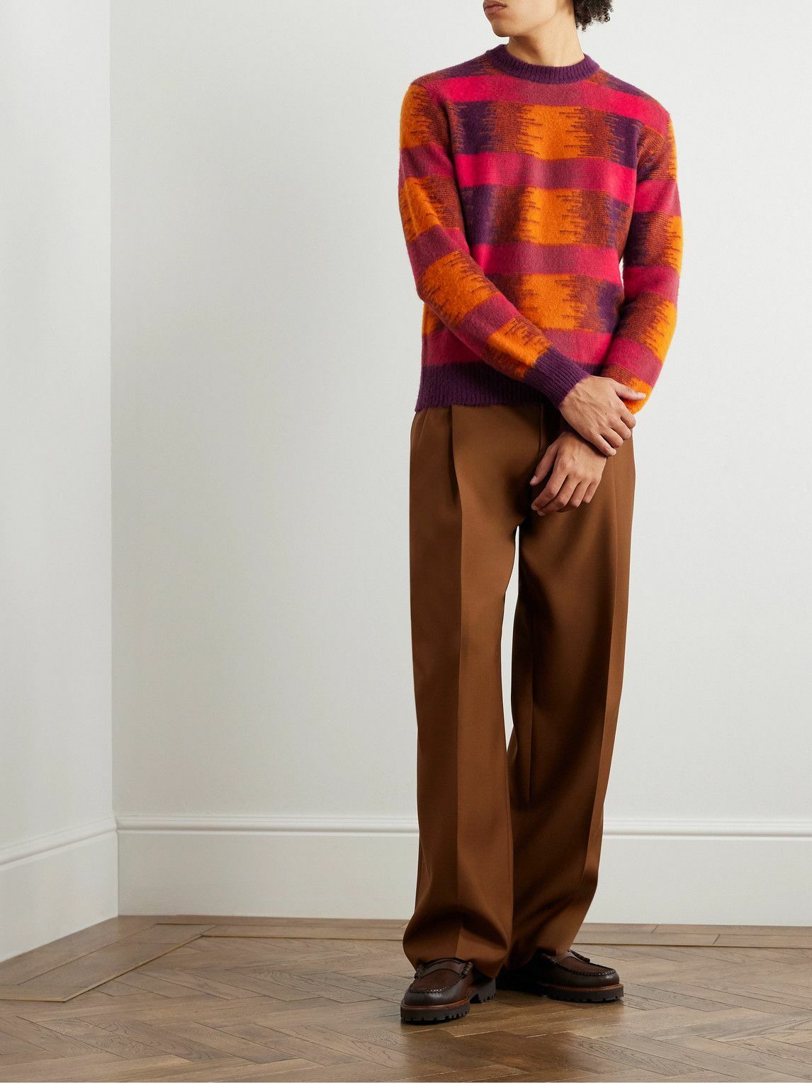 PIACENZA 1733 - Slim-Fit Striped Ikat Wool Sweater - Multi Piacenza ...