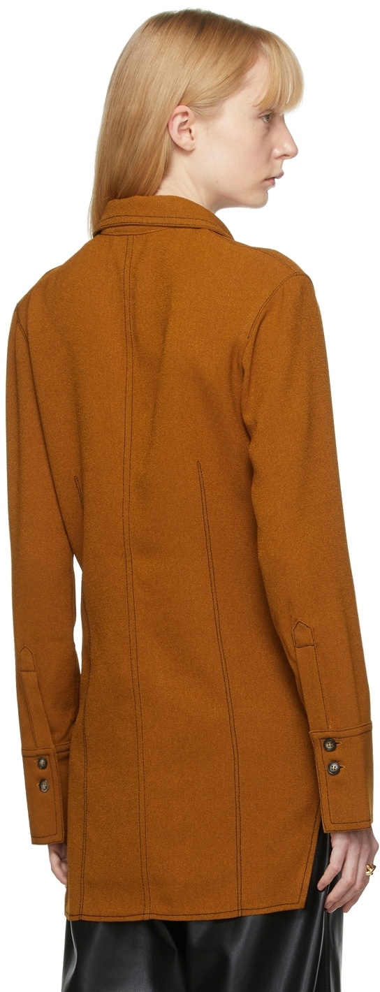 Nanushka Orange Orah Bouclé Shirt Nanushka