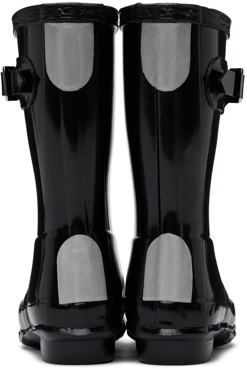 Hunter Kids Black Original Gloss Little Kids Rain Boots Hunter