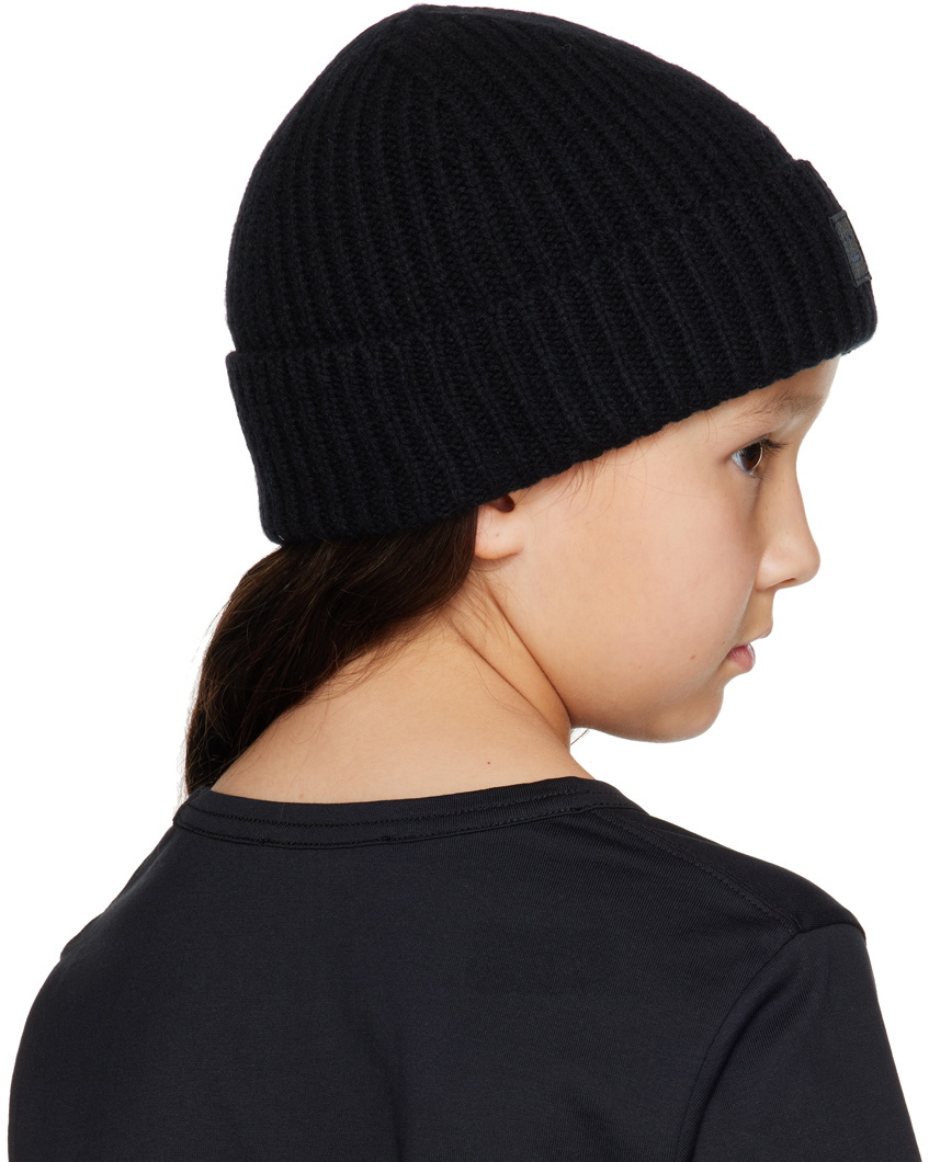 Acne Studios Kids Black Patch Beanie Acne Studios