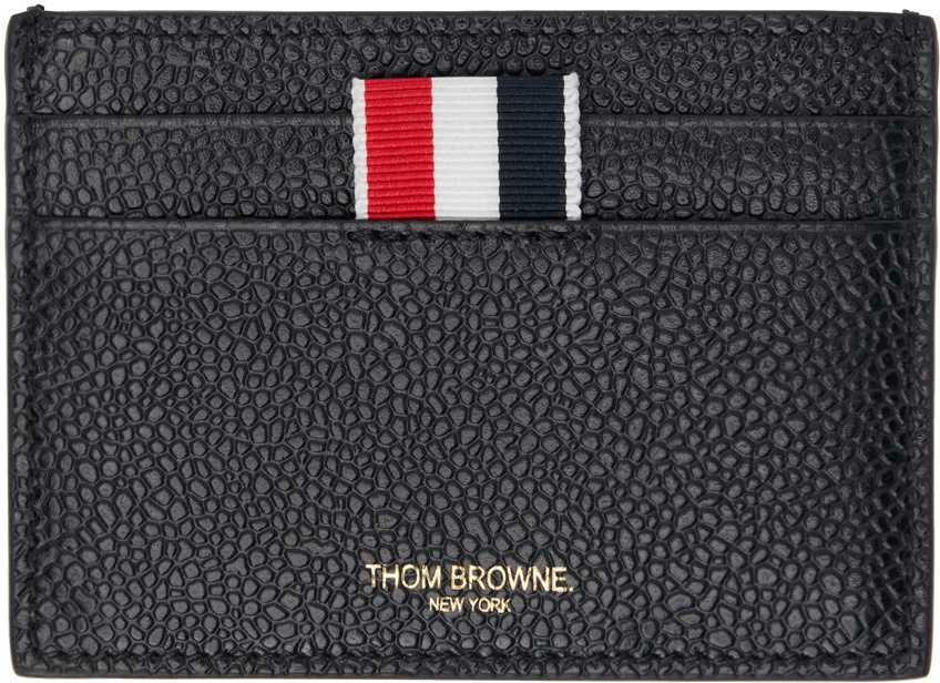 Thom Browne Black Single Card Holder Thom Browne