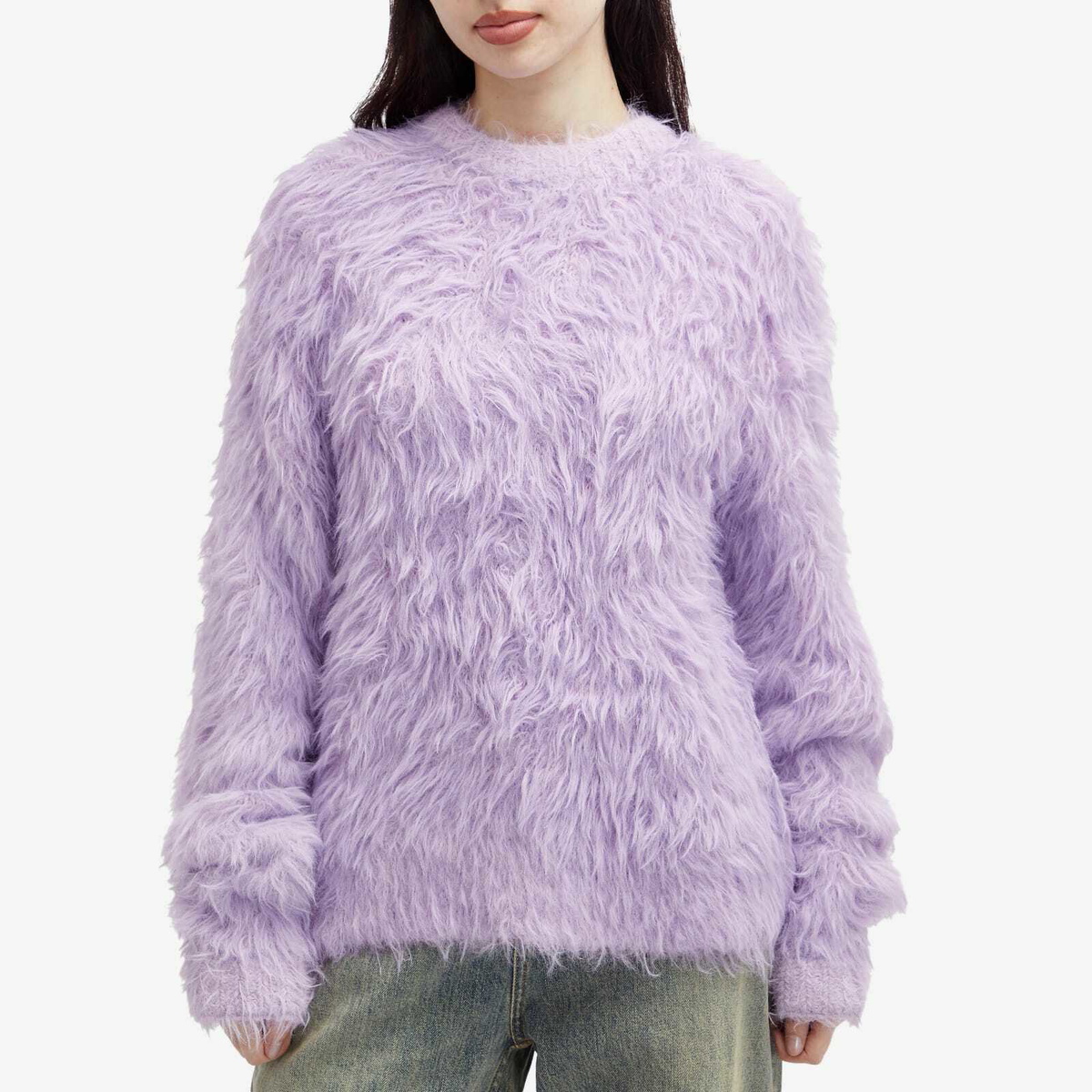 Acne Studios Women's Klux Super Lux Fluffy Jumper in Purple Acne Studios
