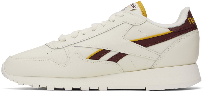 Reebok Classics White & Burgundy Classic Sneakers Reebok Classics