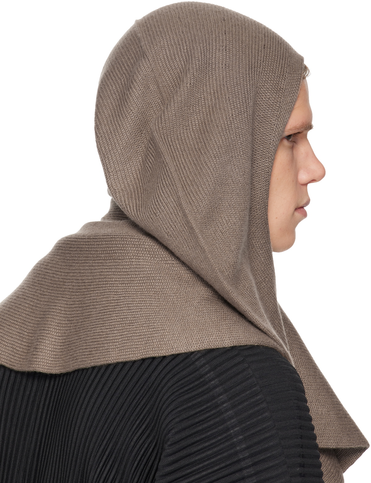 HOMME PLISSÉ ISSEY MIYAKE Taupe Cashmere Winter Gear Scarf Homme Plisse ...