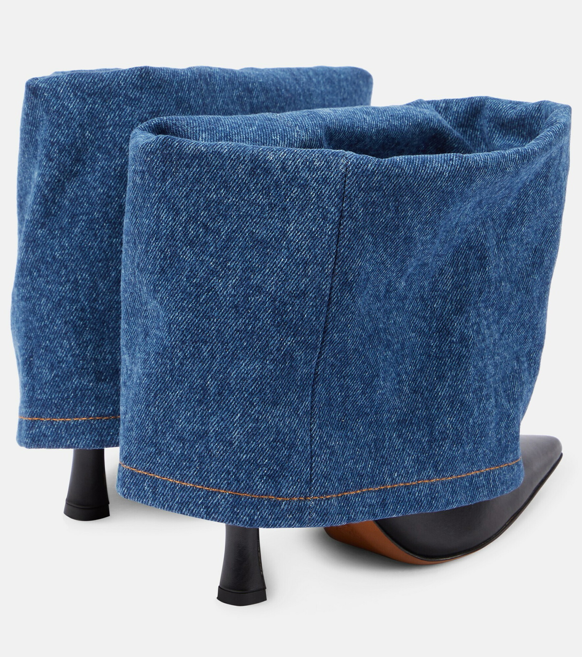 Loewe - Denim and leather ankle boots Loewe