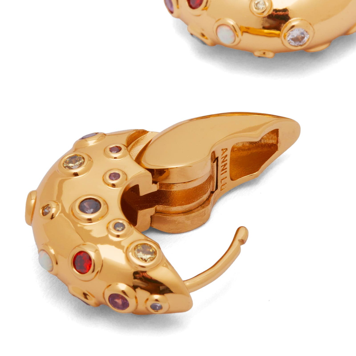 Anni Lu Women's Crystal Bay Hoop Earrings in Gold Anni Lu