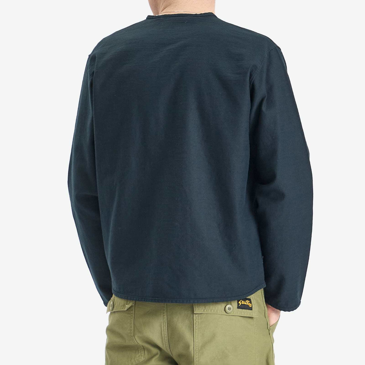 Universal Works Men's Slub Sateen Zip Liner Jacket in Navy Universal Works