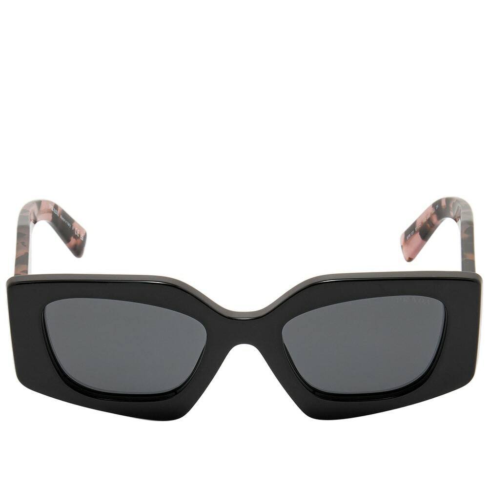 Prada Eyewear Women's PR 15YS Sunglasses in Black/Pink Prada