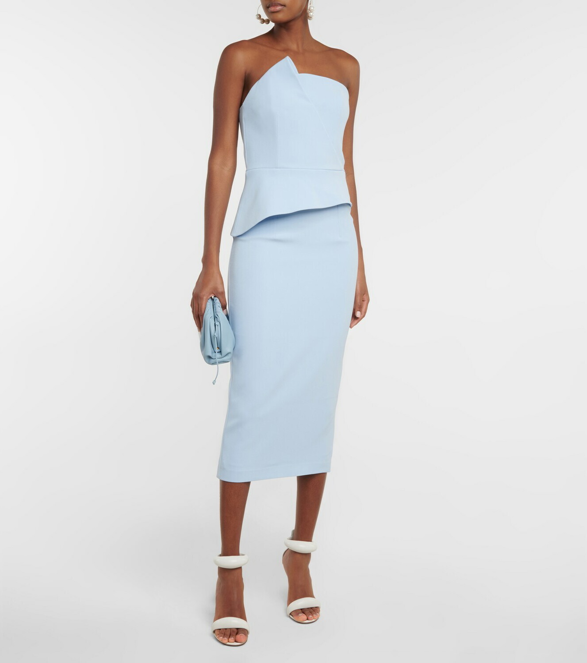 Safiyaa Delani peplum midi dress Safiyaa