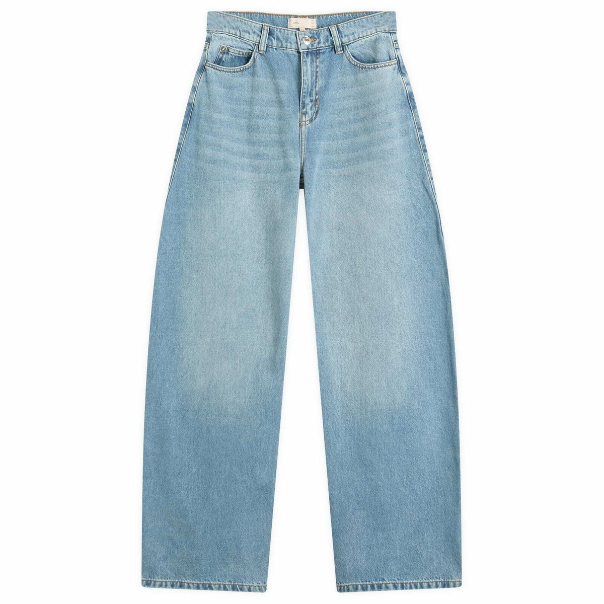 STEL Women's Wide Barrow Leg Denim Jeans in Light Blue Wash Stella ...