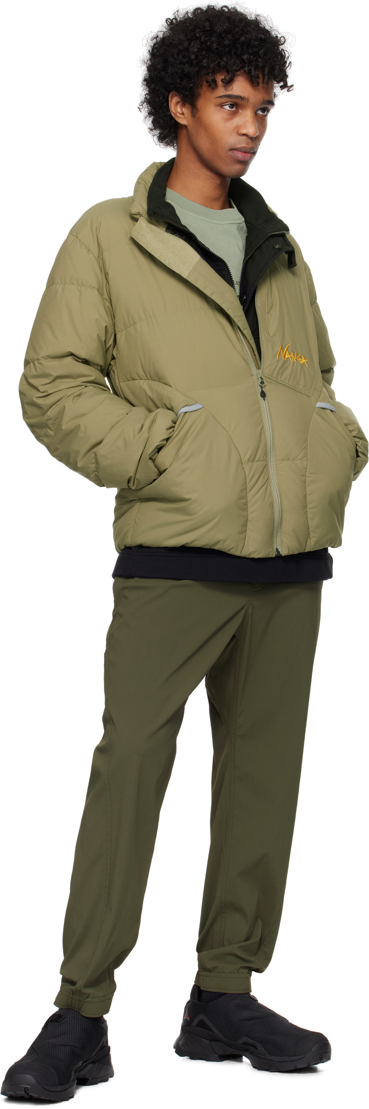 NANGA Khaki Mazeno Ridge Down Jacket Nanga