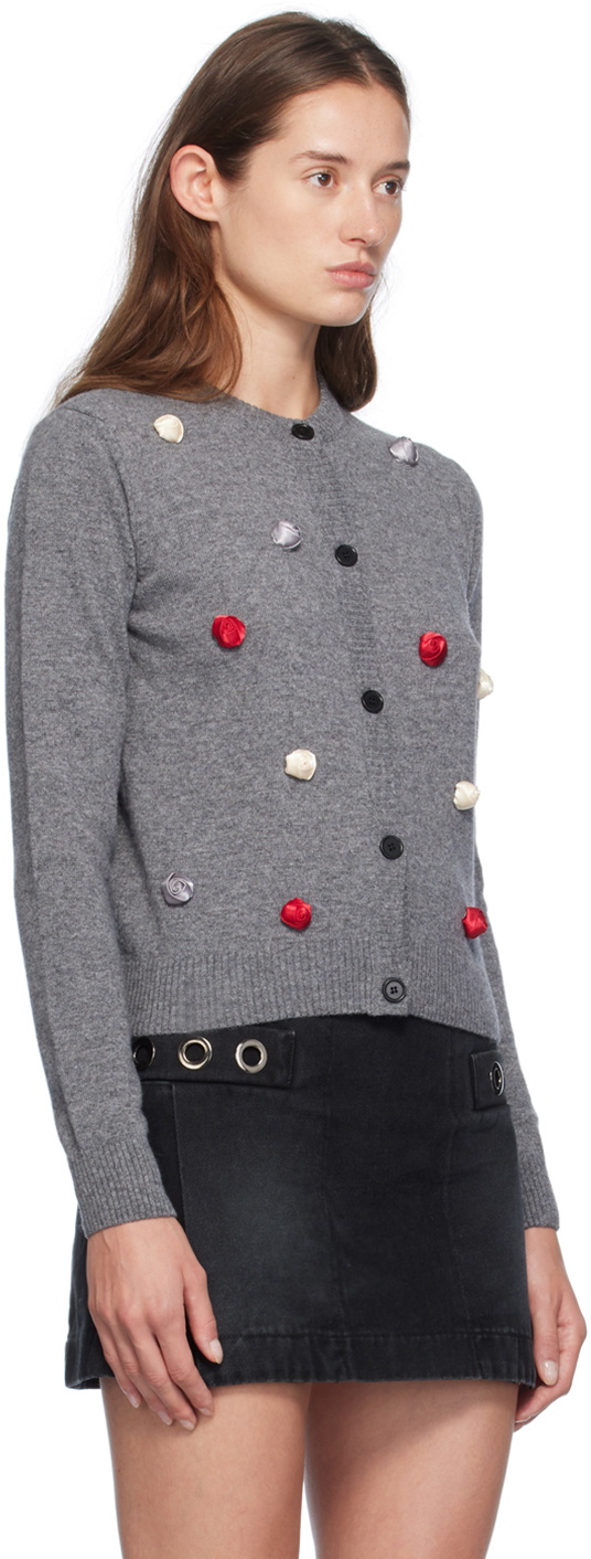 MSGM Gray Roses Cardigan MSGM